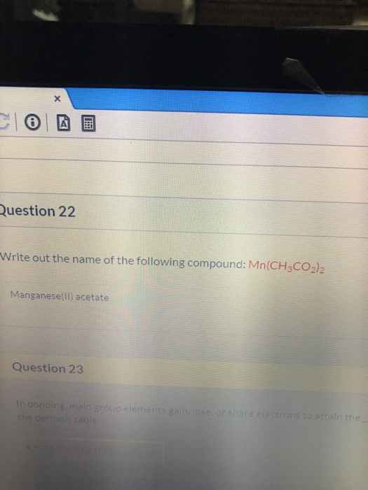 Solved х D Question 22 Write out the name of the following | Chegg.com