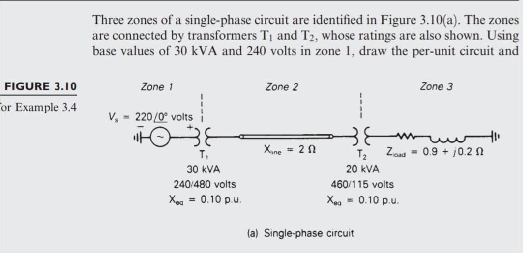 Solved Three zones of a single-phase circuit are identified | Chegg.com