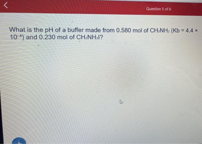 Solved What is the pH of a 1.0 L buffer made with 0.300 mol | Chegg.com