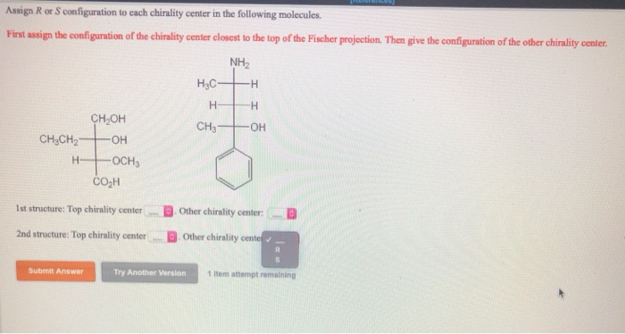Solved Assign Ror S configuration to each chirality center | Chegg.com