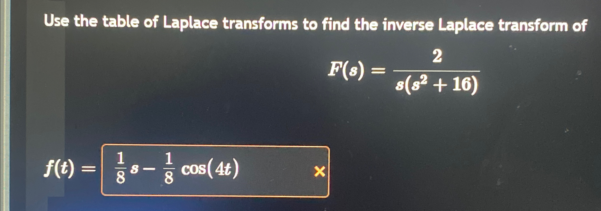 Solved Use the table of Laplace transforms to find the | Chegg.com
