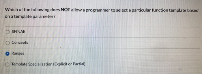 Solved Which Of The Following Does NOT Allow A Programmer To Chegg