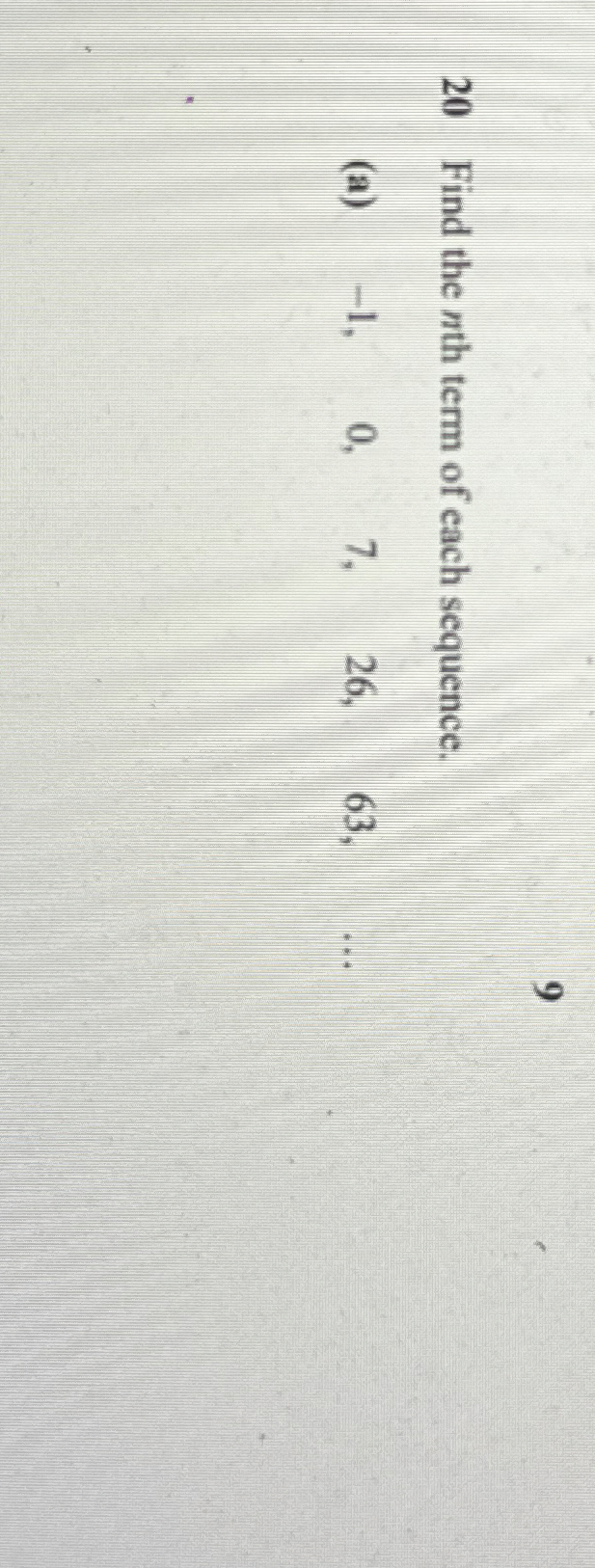 Solved 920 ﻿Find the nth term of each | Chegg.com