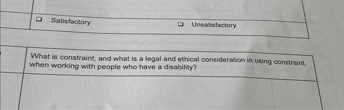 Solved What is constraint, and what is a legal and ethical | Chegg.com