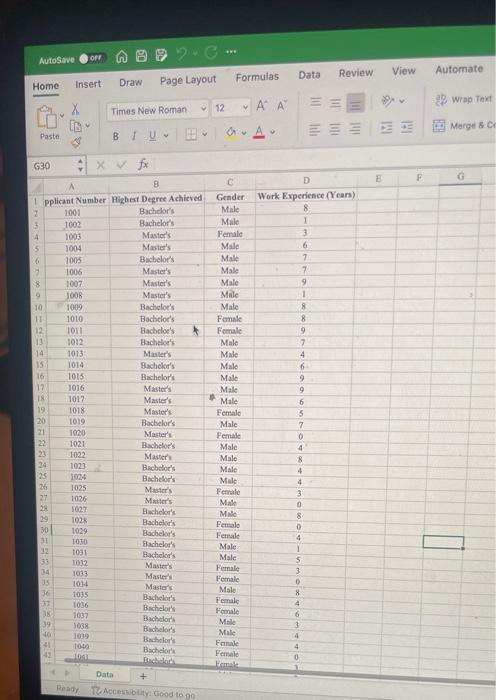 Solved a) Use a PivotTable in Excel to create a joint | Chegg.com