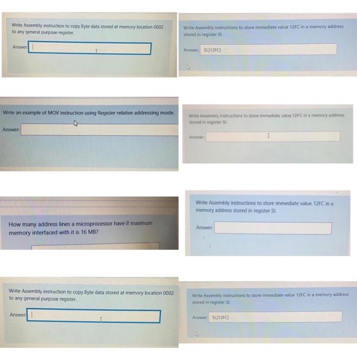 Solved Write Assembly instruction to copy Byte data stored | Chegg.com