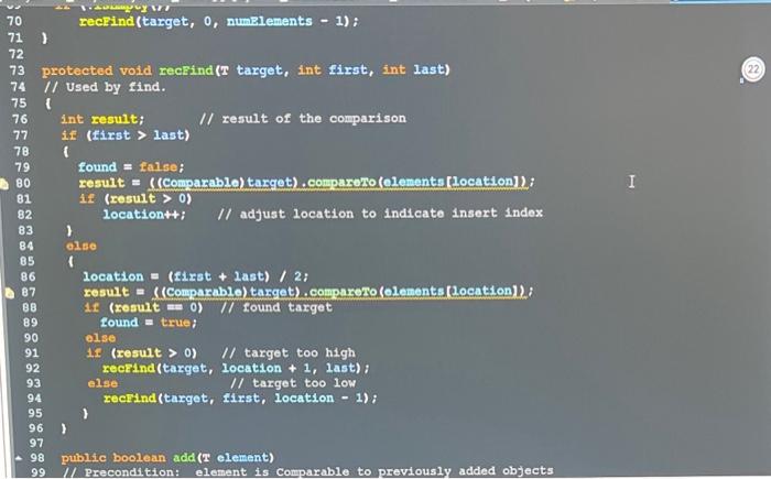 Solved Description: Add the following methods to the | Chegg.com