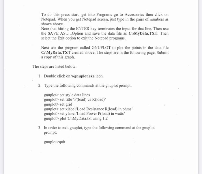 Solved Part A: (a) Use the Notepad program to create a data | Chegg.com