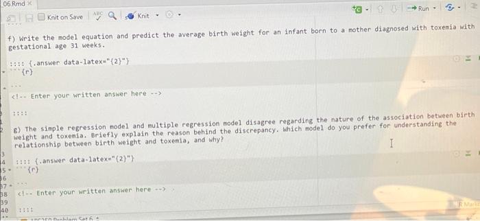 06 Rmd Knit on Save a Knit- 1 Run. ## Problem 1 (14 | Chegg.com