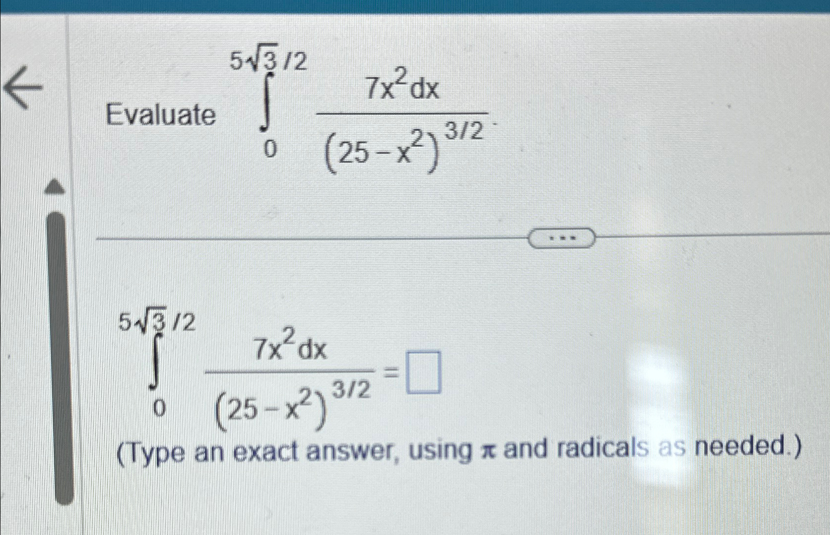 Solved Evaluate | Chegg.com