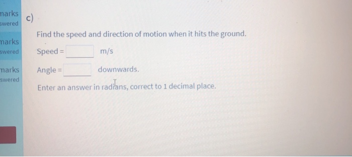 Solved A stone is slung from a catapult over level ground, | Chegg.com