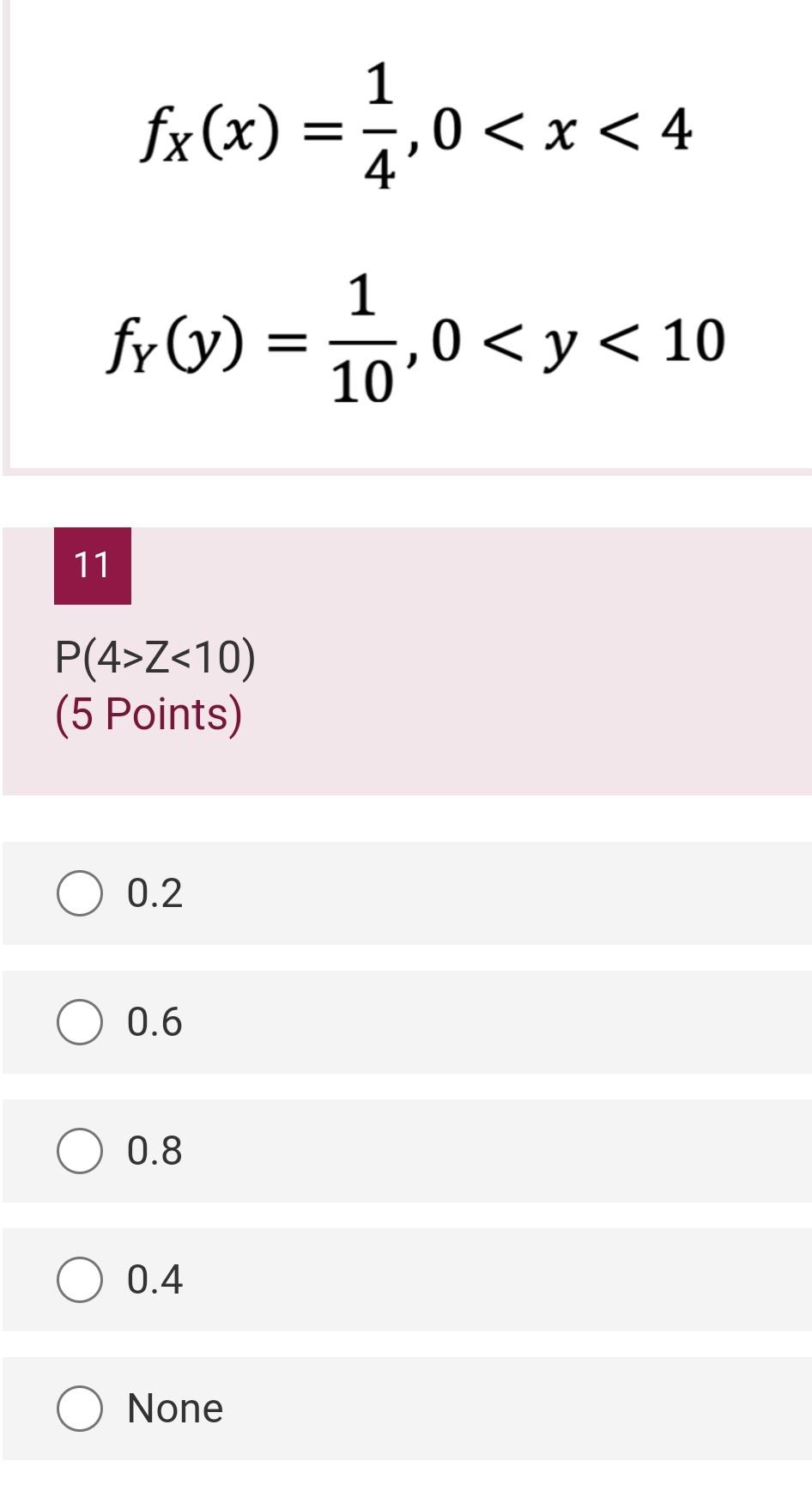Solved fx(x) = 1,0Z
