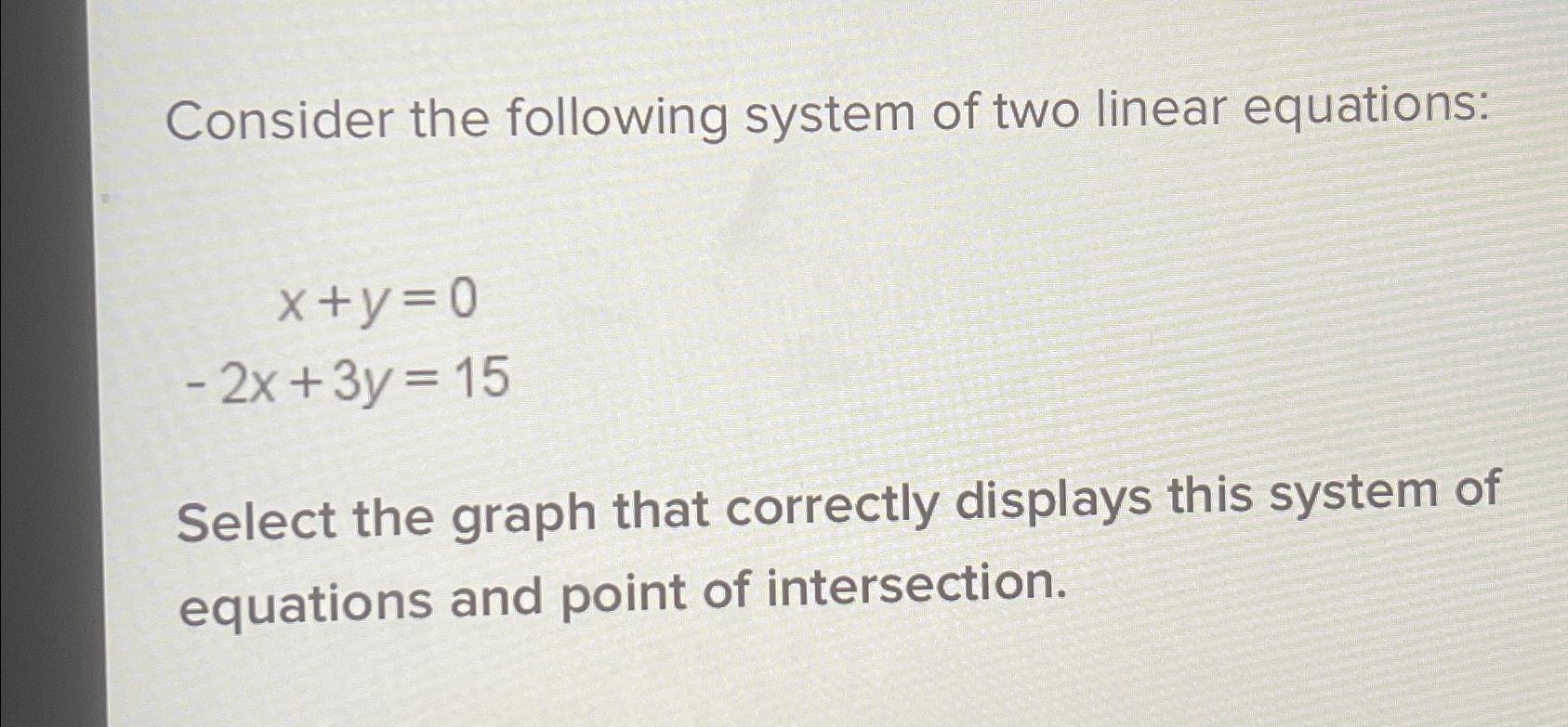 Solved Consider the following system of two linear | Chegg.com