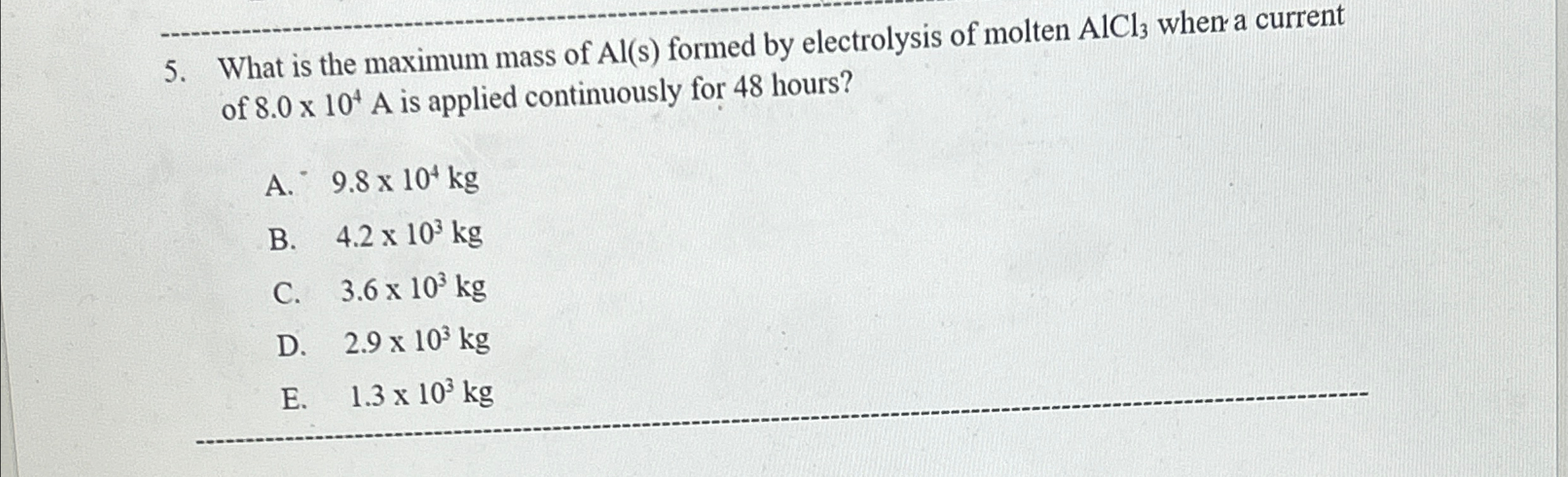 Solved What is the maximum mass of Al(s) ﻿formed by | Chegg.com