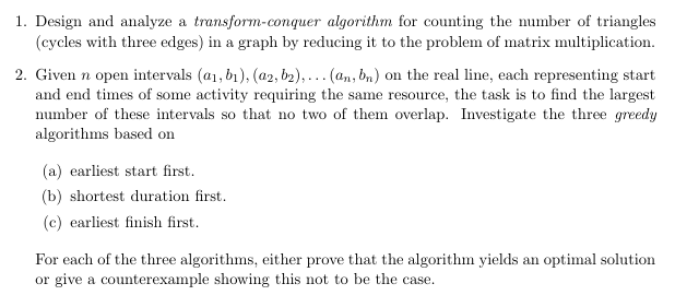 Design and analyze a transform-conquer algorithm for | Chegg.com