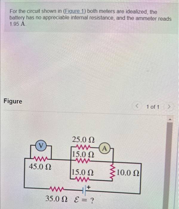 Solved For the circuit shown in (Figure 1) both meters are | Chegg.com