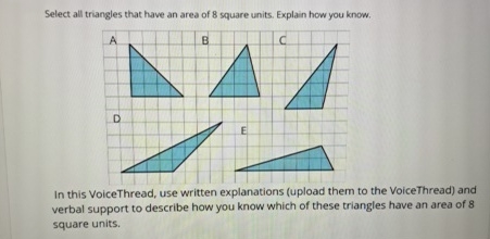 Solved Select all triangles that have an area of 8 ﻿square | Chegg.com