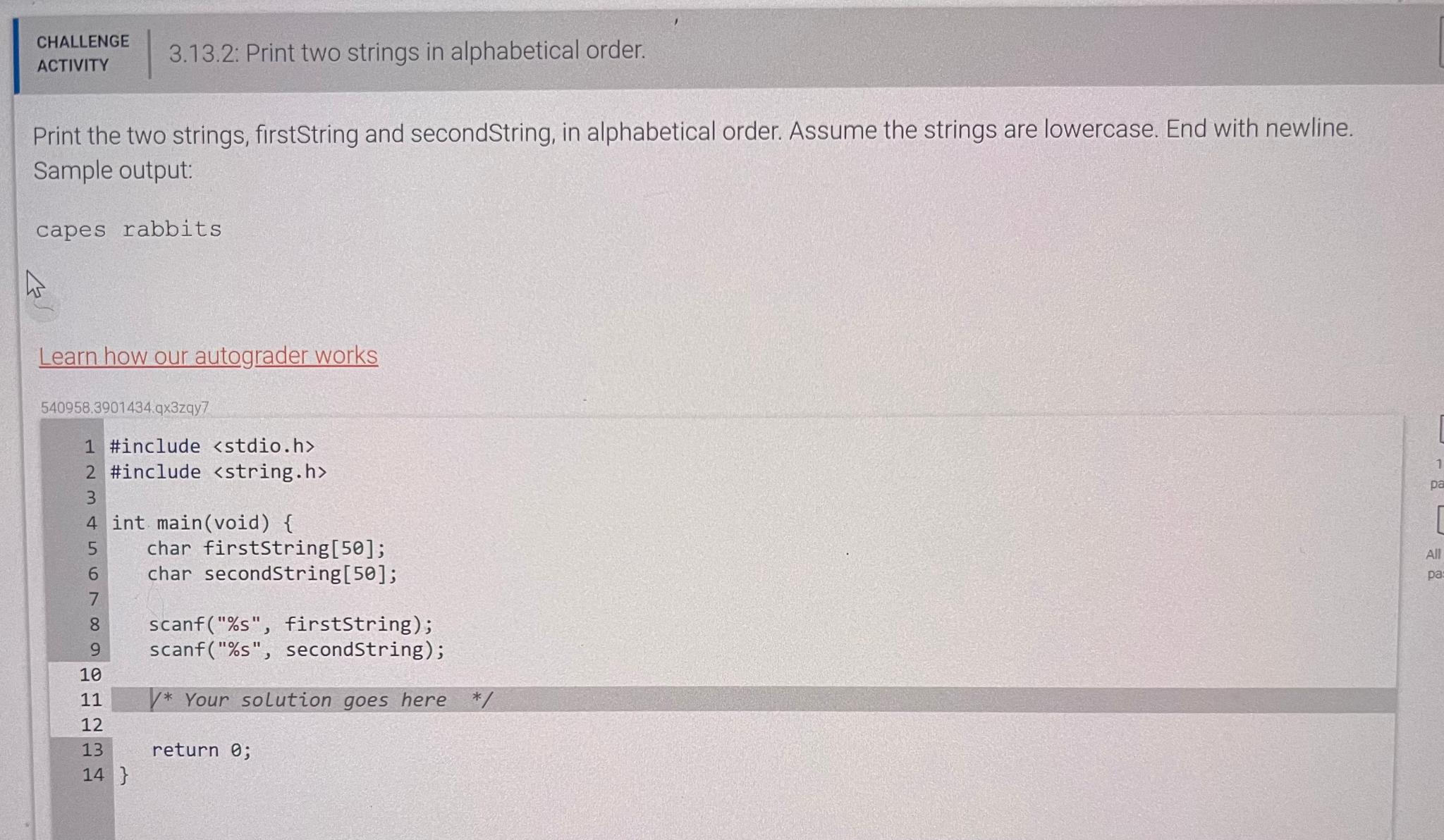 Solved CHALLENGEACTIVITY3.13.2: Print two strings in | Chegg.com Solved CHALLENGEACTIVITY3.13.2: Print two strings in | Chegg.com