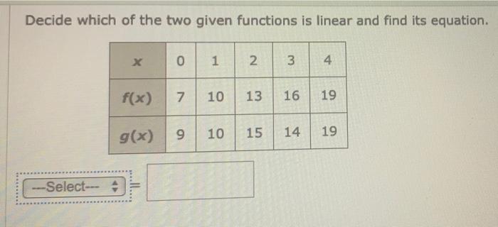 Solved Decide which of the two given functions is linear and | Chegg.com