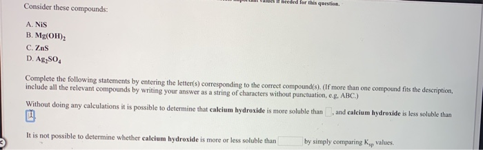 Solved Consider these compounds: A. NIS B. Mg(OH)2 C. Zns D. | Chegg.com