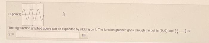 The trig function graphed above can be expanded by | Chegg.com