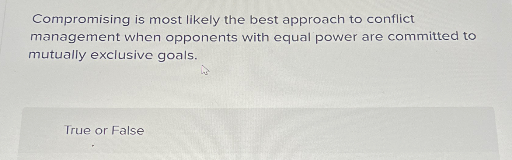 Solved Compromising is most likely the best approach to | Chegg.com