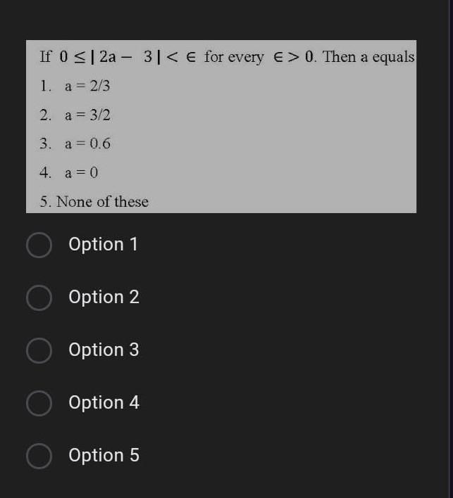 Solved If 0 0. Then a equals 1. a = 2/3 2. a = 3/2 2 3. | Chegg.com