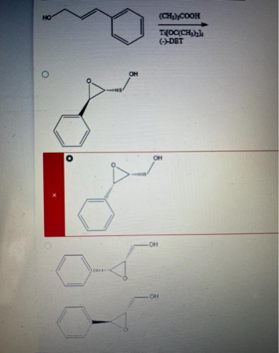 Solved select the correct product for the following | Chegg.com