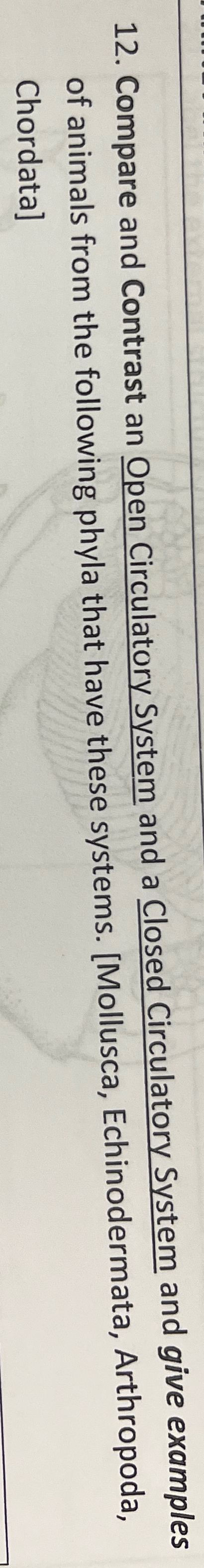 Solved Compare and Contrast an Open Circulatory System and a | Chegg.com