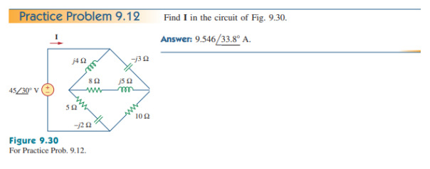 Solved Practice Problem 9.12Find I in ﻿the circuit of ﻿Fig. | Chegg.com