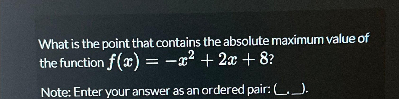 Solved What is the point that contains the absolute maximum | Chegg.com