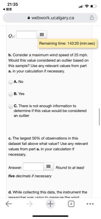 Solved 21:35 . webwork.ucalgary.ca Problem 4. Remaining | Chegg.com