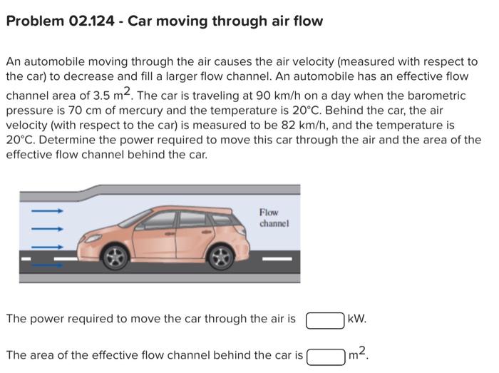 Solved Problem 02.124 - Car moving through air flow An | Chegg.com