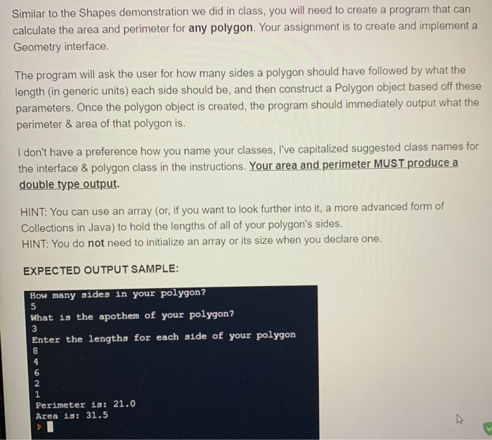 Solved Similar to the Shapes demonstration we did in class, | Chegg.com