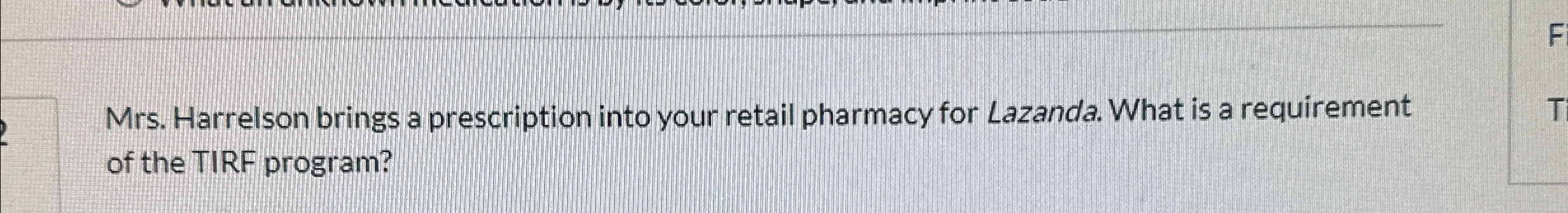 Solved Mrs. ﻿Harrelson brings a prescription into your | Chegg.com
