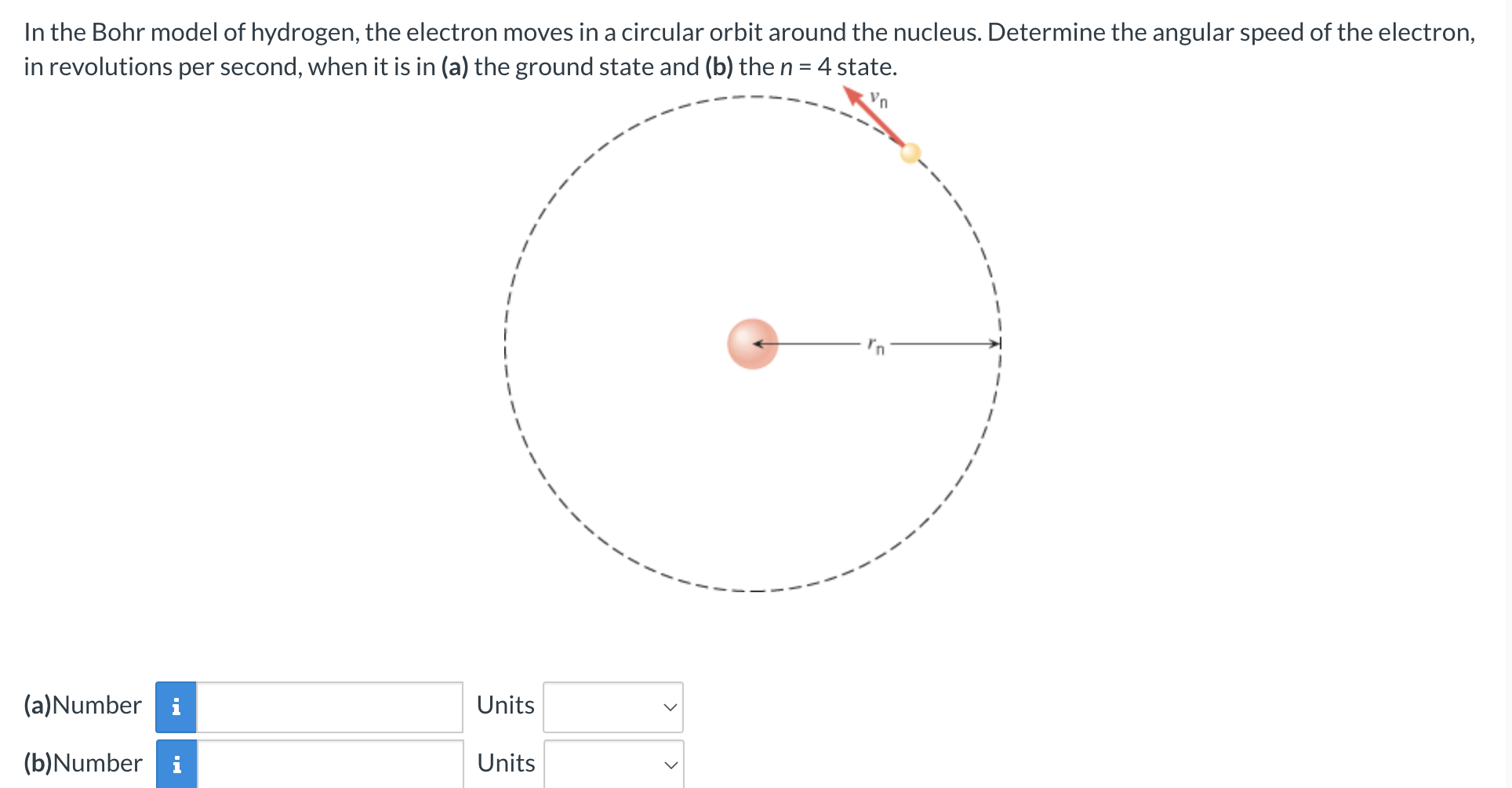 Solved In the Bohr model of hydrogen, the electron moves in | Chegg.com