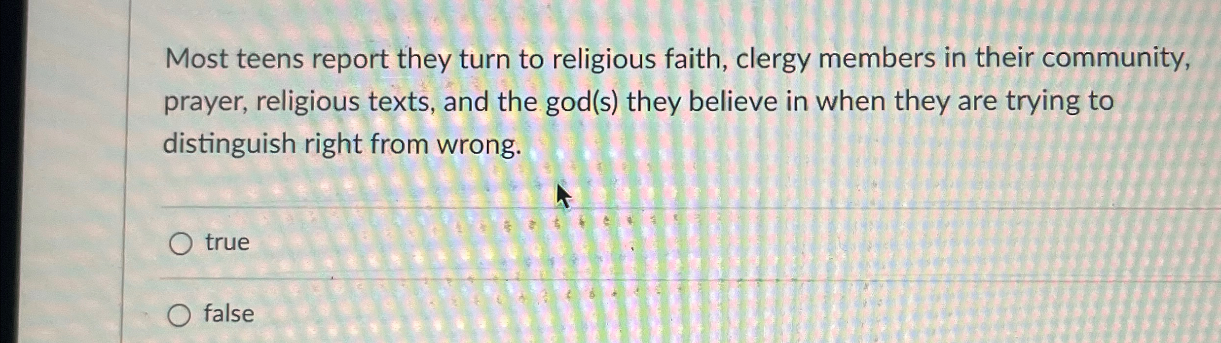 Solved Most teens report they turn to religious faith, | Chegg.com