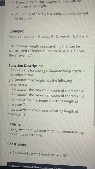 Solved 1. Optimal String A string is to be constructed using | Chegg.com Solved 1. Optimal String A string is to be constructed using | Chegg.com