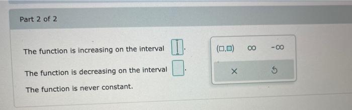 Solved Use interval notation to write the intervals over | Chegg.com