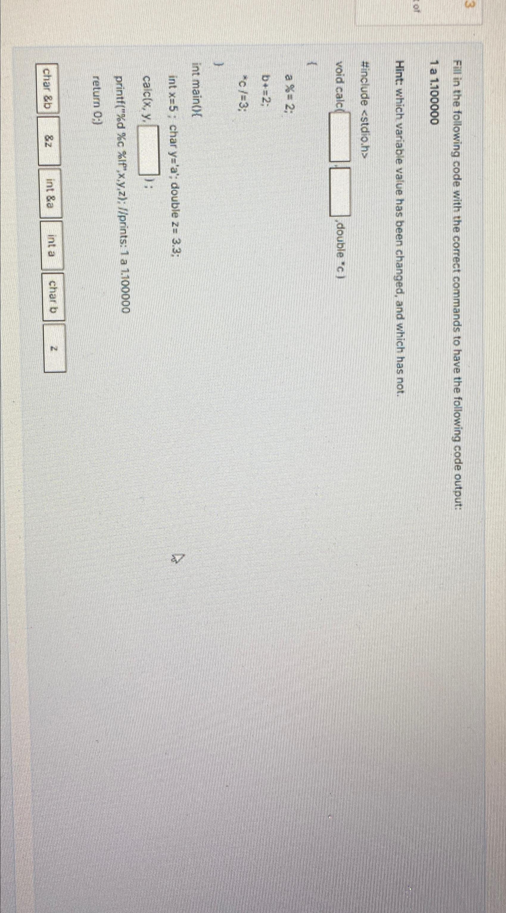 Solved Fill in the following code with the correct commands | Chegg.com