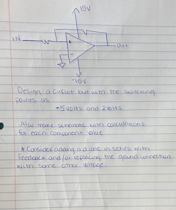 Solved 115V w .out -16V Design a circuit but with the | Chegg.com