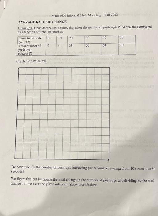 Solved Example 1 Consider The Table Below That Gives The