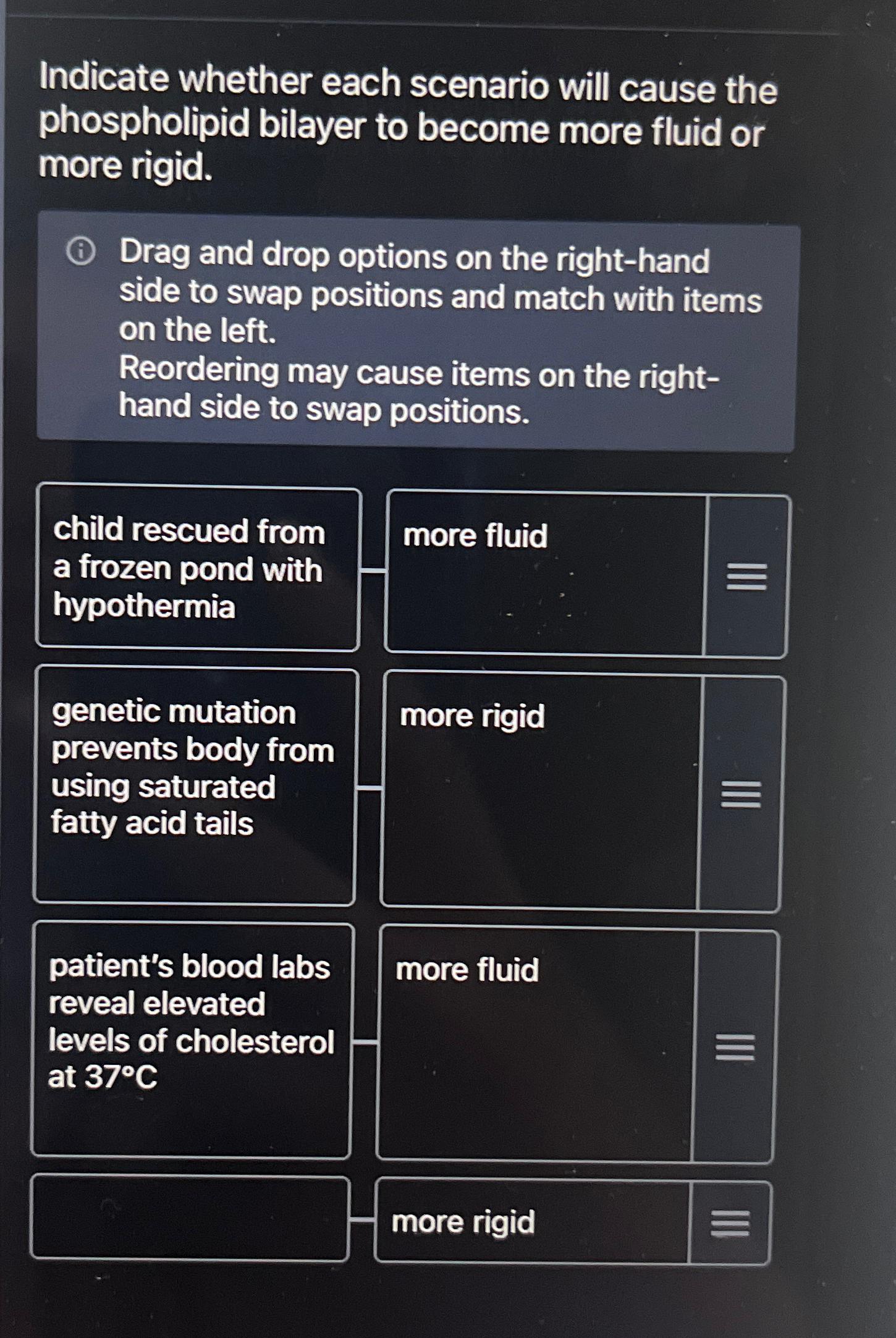 Solved Indicate whether each scenario will cause the | Chegg.com