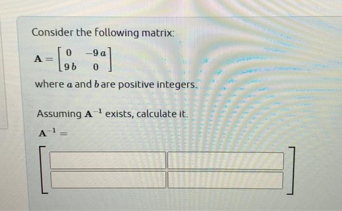 Solved Consider the following matrix: \\[ | Chegg.com