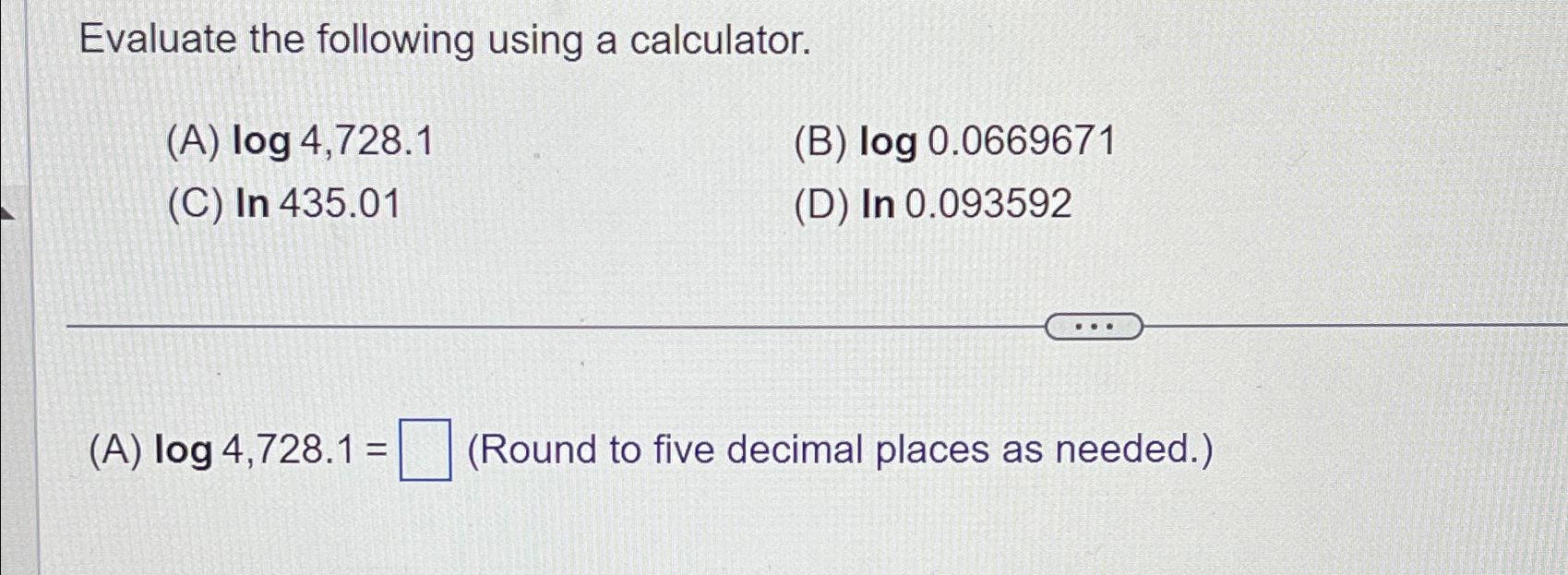 Solved Evaluate the following using a | Chegg.com