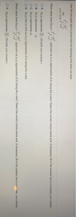 Solved Use the two-path test to prove that the following | Chegg.com