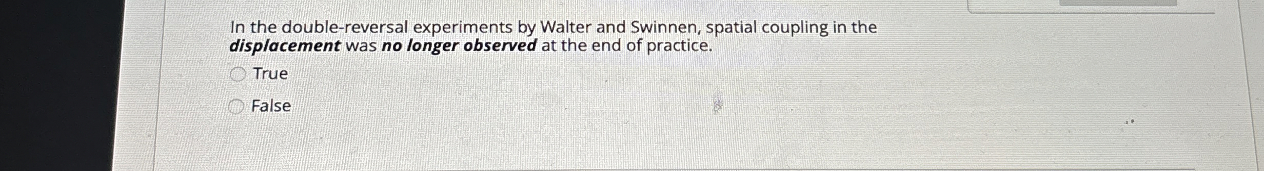 Solved In the double-reversal experiments by Walter and | Chegg.com