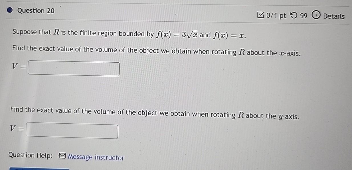 Solved Question 2001 ﻿pt つ99DetailsSuppose that R ﻿is the | Chegg.com