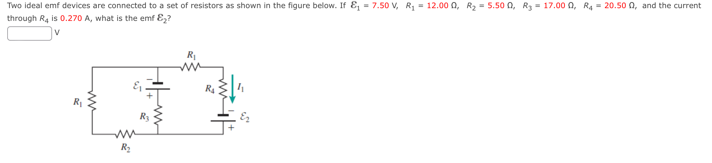 Solved Two ideal emf devices are connected to a set of | Chegg.com