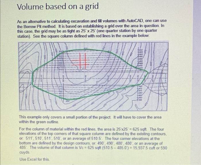 Volume based on a grid As an alternative to | Chegg.com